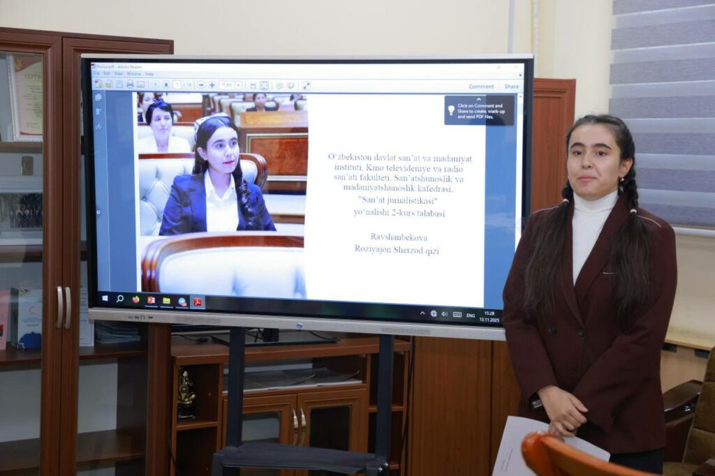 O’zbekiston davlat san’at va madaniyat institutida “Eng faol yil ...